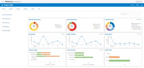 oracle data safe dashboard