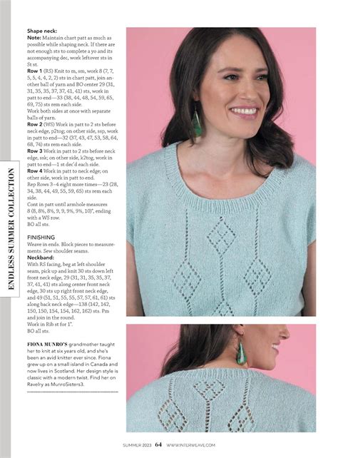Вязаные модели в журнале «interweave Knits Summer 2023 Журналы