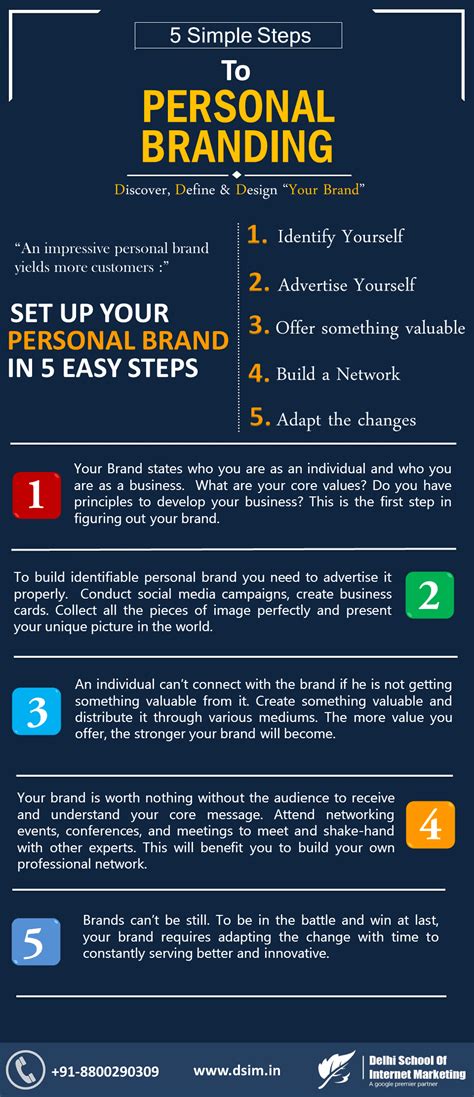 [infographic] 5 Easy Steps To Build Your Personal Brand Delhi School