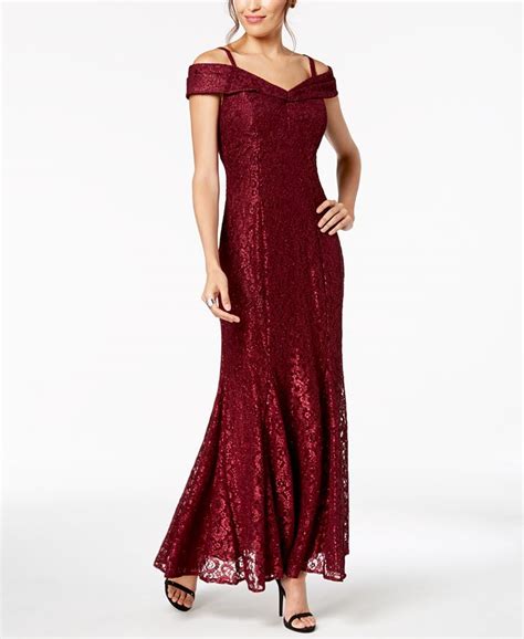 R And M Richards Off The Shoulder Lace Gown And Reviews Dresses Women