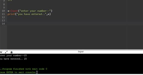 giving input and printing output in python ~ tutorialtpoint java