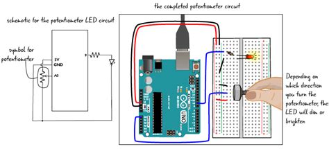 chapter 6 potentiometer circuit step by step arduino to go