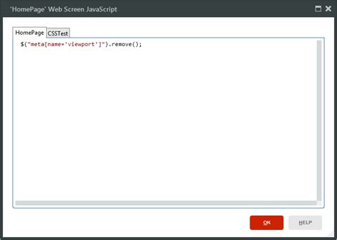 remove viewport meta tag outsystems