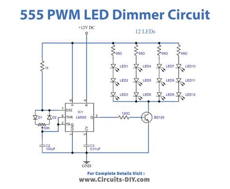 555 pwm led dimmer circuit