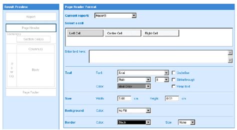 formatting page headers and footers