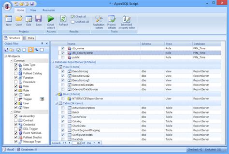 apexsql script create ddl and dml sql scripts for