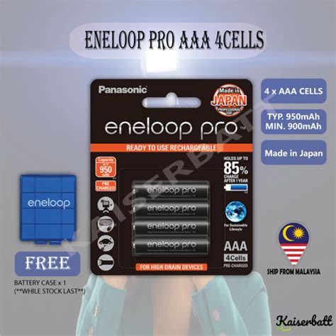 Panasonic Eneloop Pro Aaa 4 Cells 950mah Rechargeable Battery Bk 4hcce