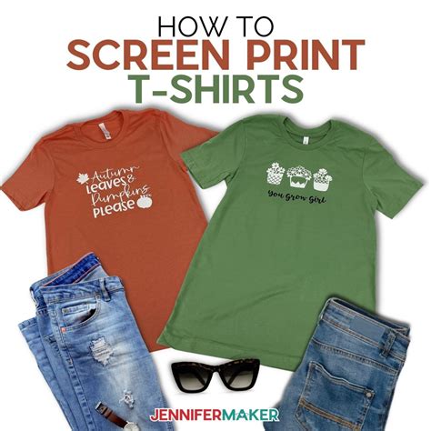 Diy Screen Printed T Shirts Tutorial Jennifer Maker
