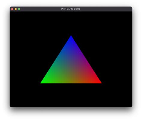 drawing a triangle php glfw a fully featured opengl and glfw