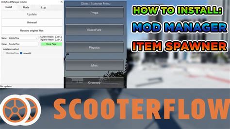 how to install the unity mod manager and itemspawner scooterflow