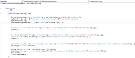 quick comparison of concurrent code execution techniques in