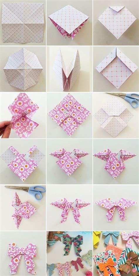 35 Diy Easy Origami Paper Craft Tutorials Step By Step Origami Bow