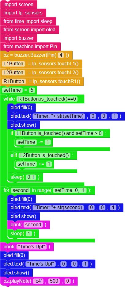 finishing touches to the timer app little python