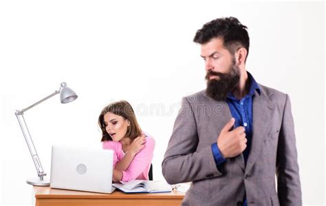 Lady Worker Attractive Legs Sit On Table Ready For Inspection Boss