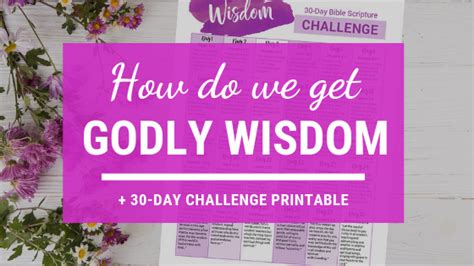 How Do We Get Godly Wisdom Free 30 Day Wisdom Scripture Challenge