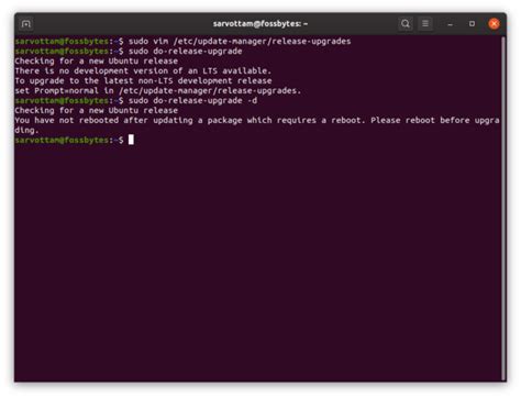 how to upgrade ubuntu from command line terminal