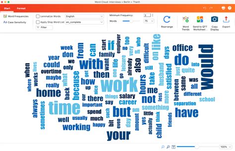 maxqda 2022 online manual word cloud visualize word frequencies
