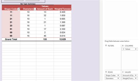 excel removing pivottable label that appears when 2 items in value