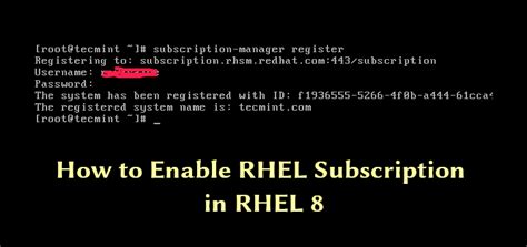 how to enable rhel subscription in rhel 8 laptrinhx
