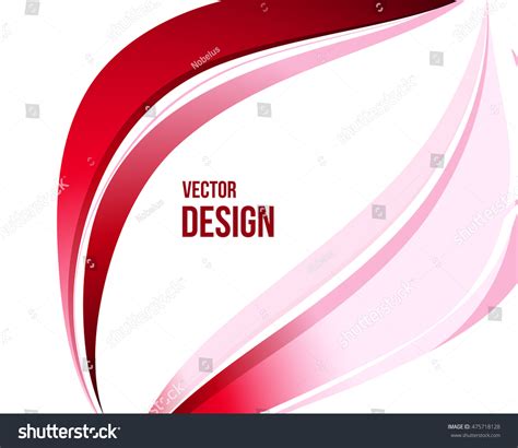 abstract smooth color wave vector curve stock vector 475718128