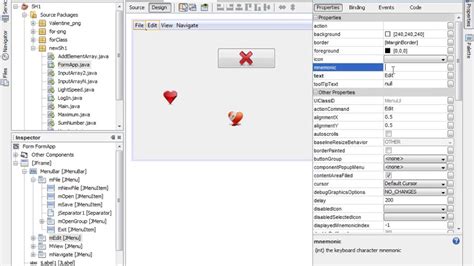how to set mnemonic in java netbeans youtube