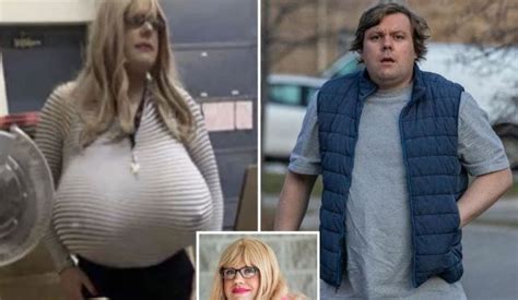 Trans Teacher With Z Size Prosthetic Breasts Dresses As Man Outside