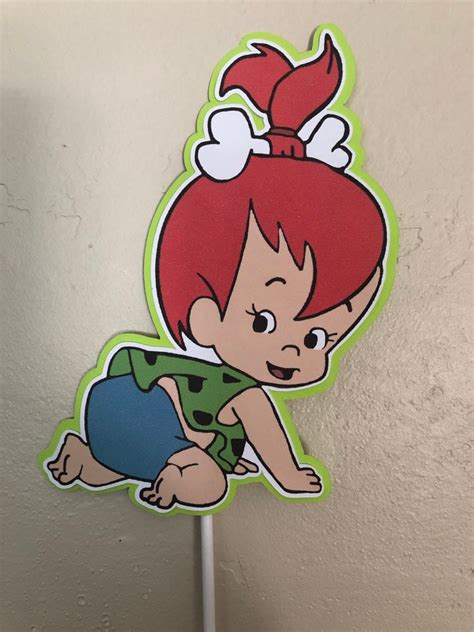 Pebbles Flintstone Cake Topper Etsy