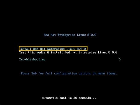 how to install redhat rhel 8 linux on virtualbox page