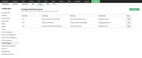 how to add or delete a link between two devices in netflow analyzer