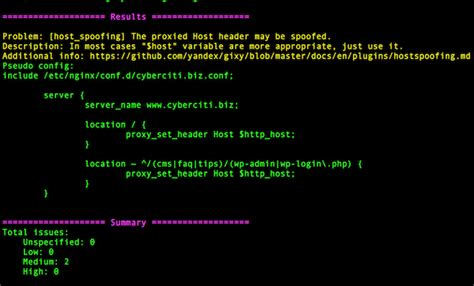 how to analyze nginx configuration files for security