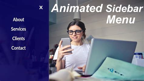 how to create a animated sidebar menu using html css without javascript