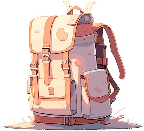 旅行背包平面设计插画