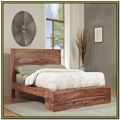 Solid Wood Queen Bed Frame Images Bedroom Home Decorating Ideas