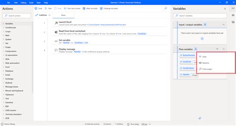 what are variables microsoft power automate desktop