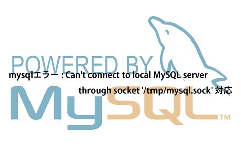 mysqlエラー can t connect to local mysql server through