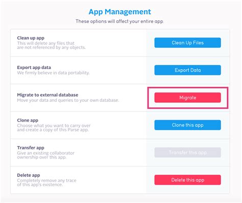 migrate from parse to nodechef s managed parse server