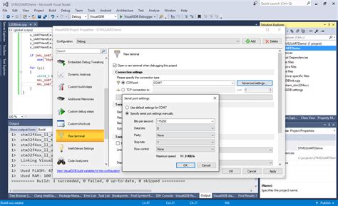 using the stm32 uart interface with hal visualgdb tutorials