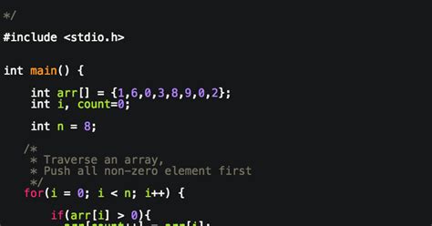 programming tutorials write a program to move all zeros