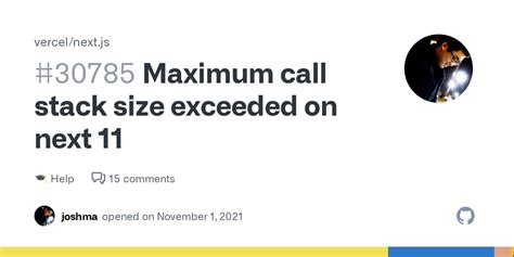 maximum call stack size exceeded on next 11 · vercel next js