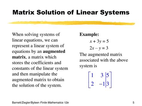 Ppt Chapter 4 Systems Of Linear Equations Matrices Powerpoint