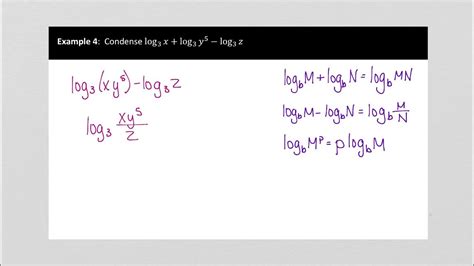 Logarithm Laws Youtube