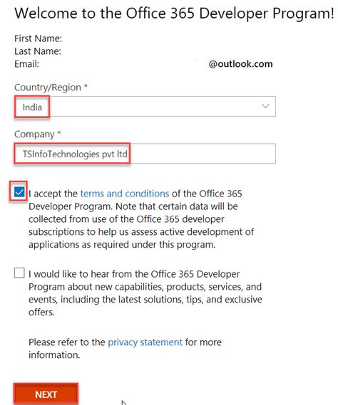 join office 365 developer program or subscription free