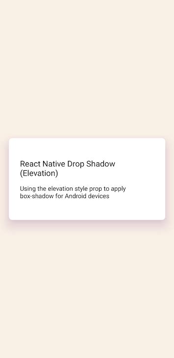 react native box shadow in react native