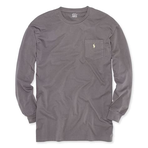 Lyst Ralph Lauren Classic Fit Long Sleeve Pocket Crew Neck Cotton