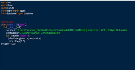 progress bar in python to monitor copying tasks stack