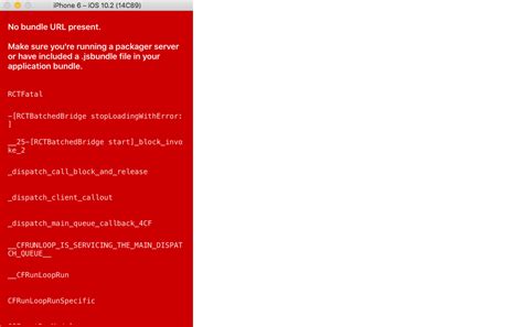 react native no bundle url present stack overflow