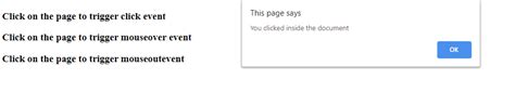 how to trigger events in javascript geeksforgeeks