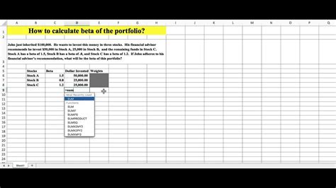 how to calculate the beta of a stock in excel haiper