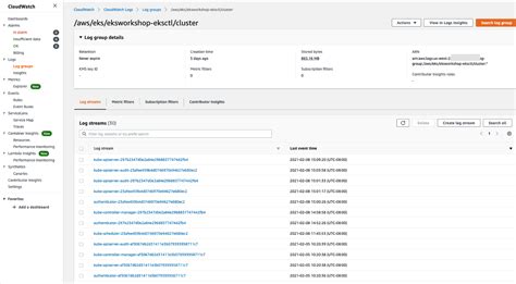 cloudwatch logs amazon eks workshop