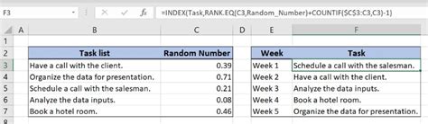 how do you create a random schedule in excel excelchat
